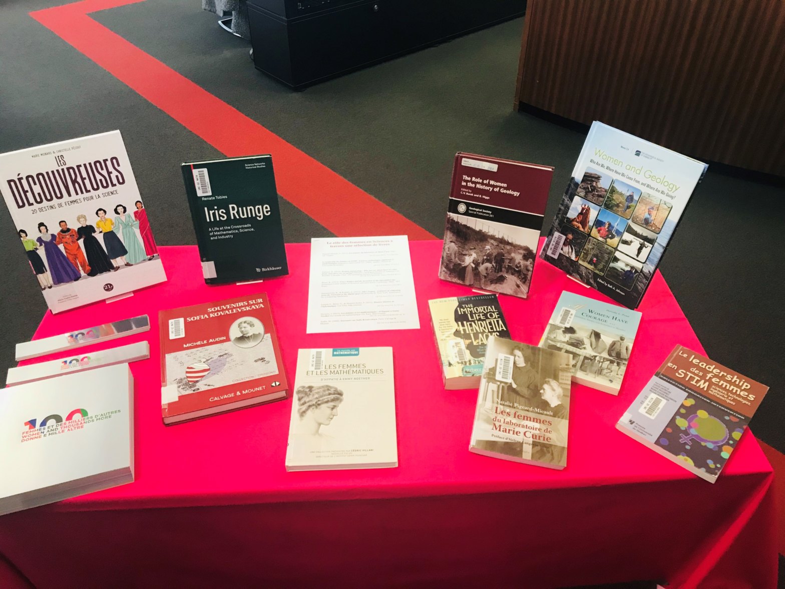 The project on Tour in UNIGE Libraries - 100 Women and Thousands More