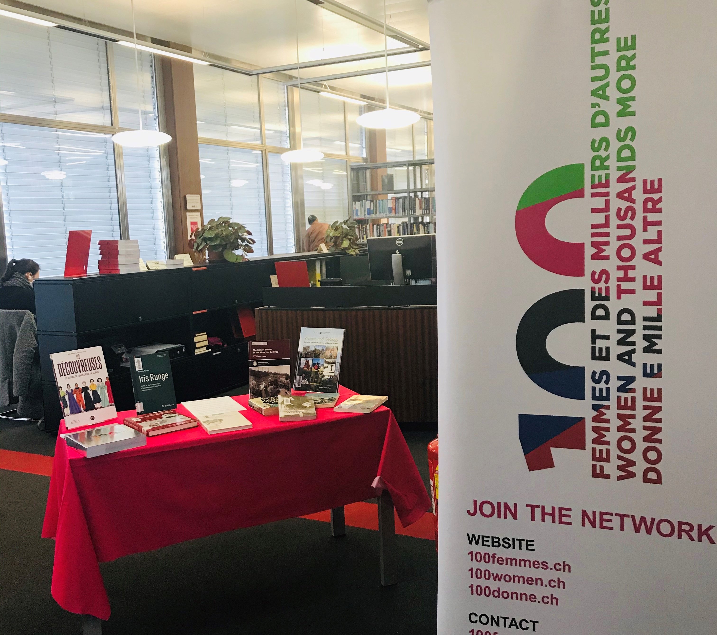The project on Tour in UNIGE Libraries - 100 Women and Thousands More